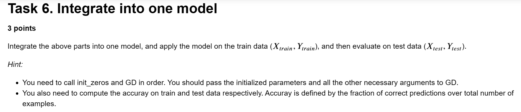 Solved Task 6. Integrate into one model 3 points Integrate | Chegg.com
