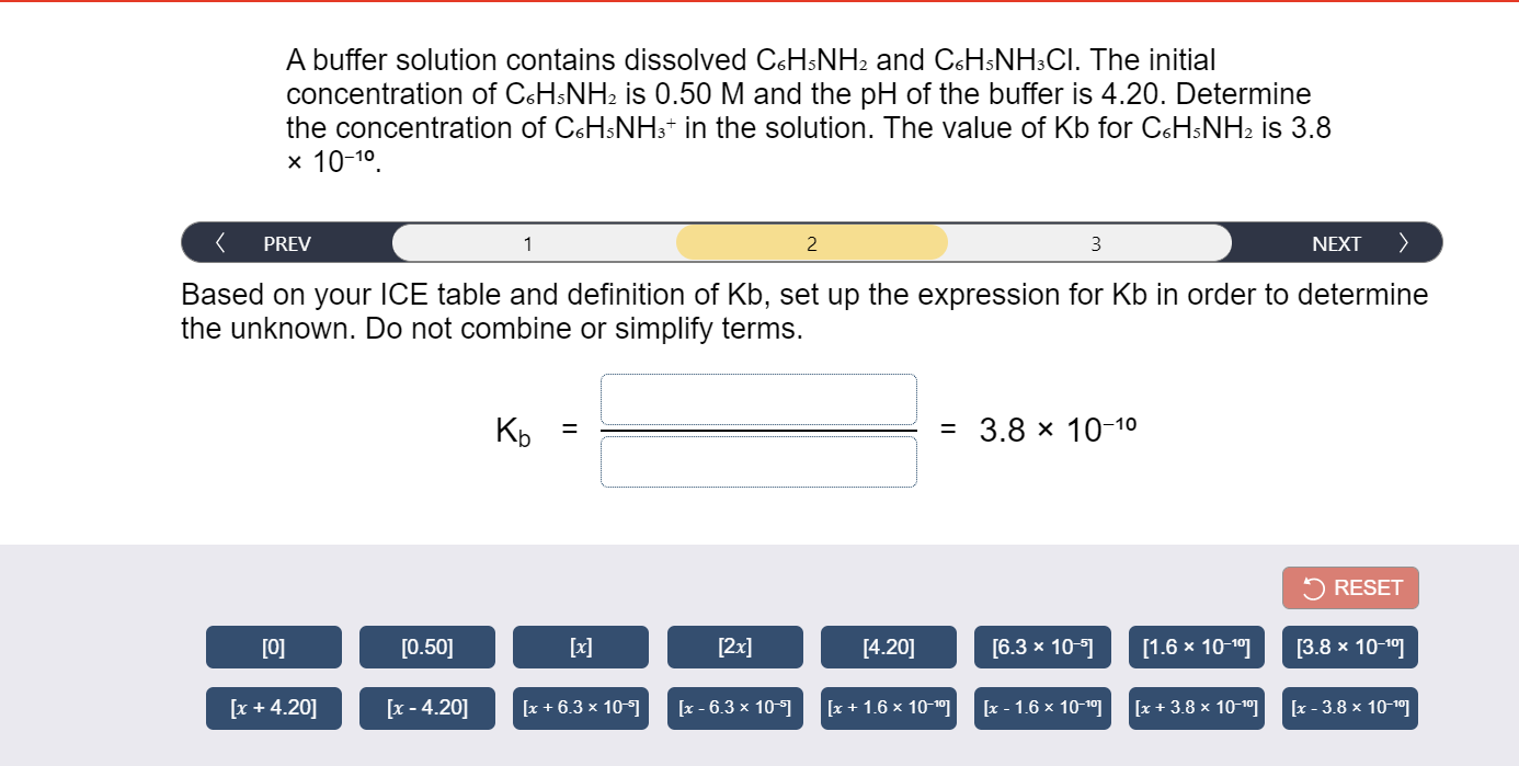 Solved A buffer solution contains dissolved C6H-NH2 and | Chegg.com
