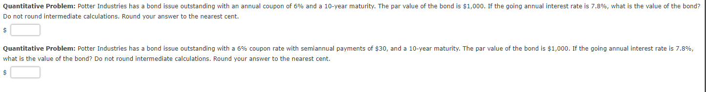Solved Do not round intermediate calculations. Round your | Chegg.com