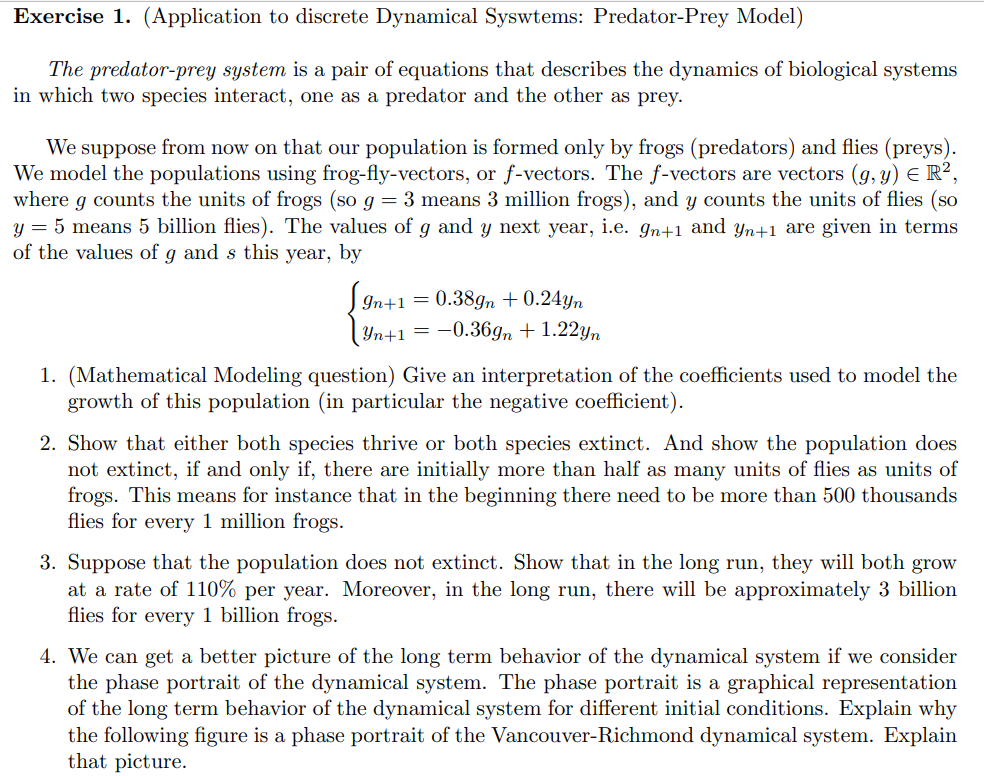 Exercise 1. (Application to discrete Dynamical | Chegg.com