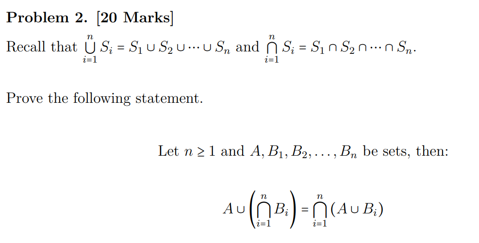 Solved Transcribed image: Problem 2. [20 Marks] Recall | Chegg.com