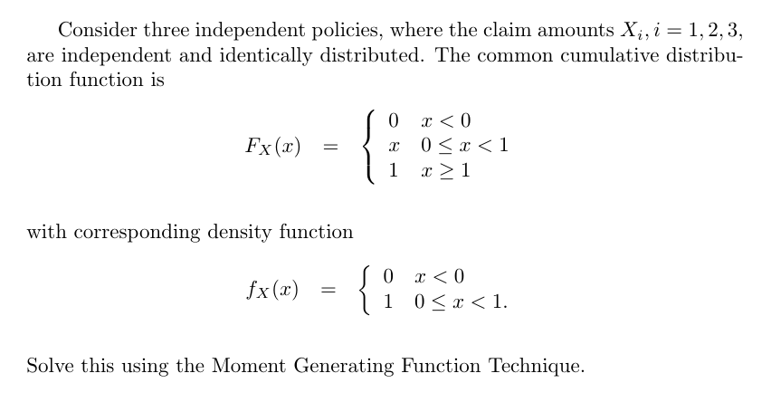 Solved 2.6 Moment Generating Function Technique The | Chegg.com