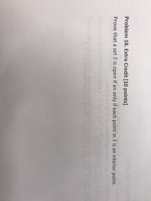 Solved Problem 18. Extra Credit [10 points] Prove that a set | Chegg.com