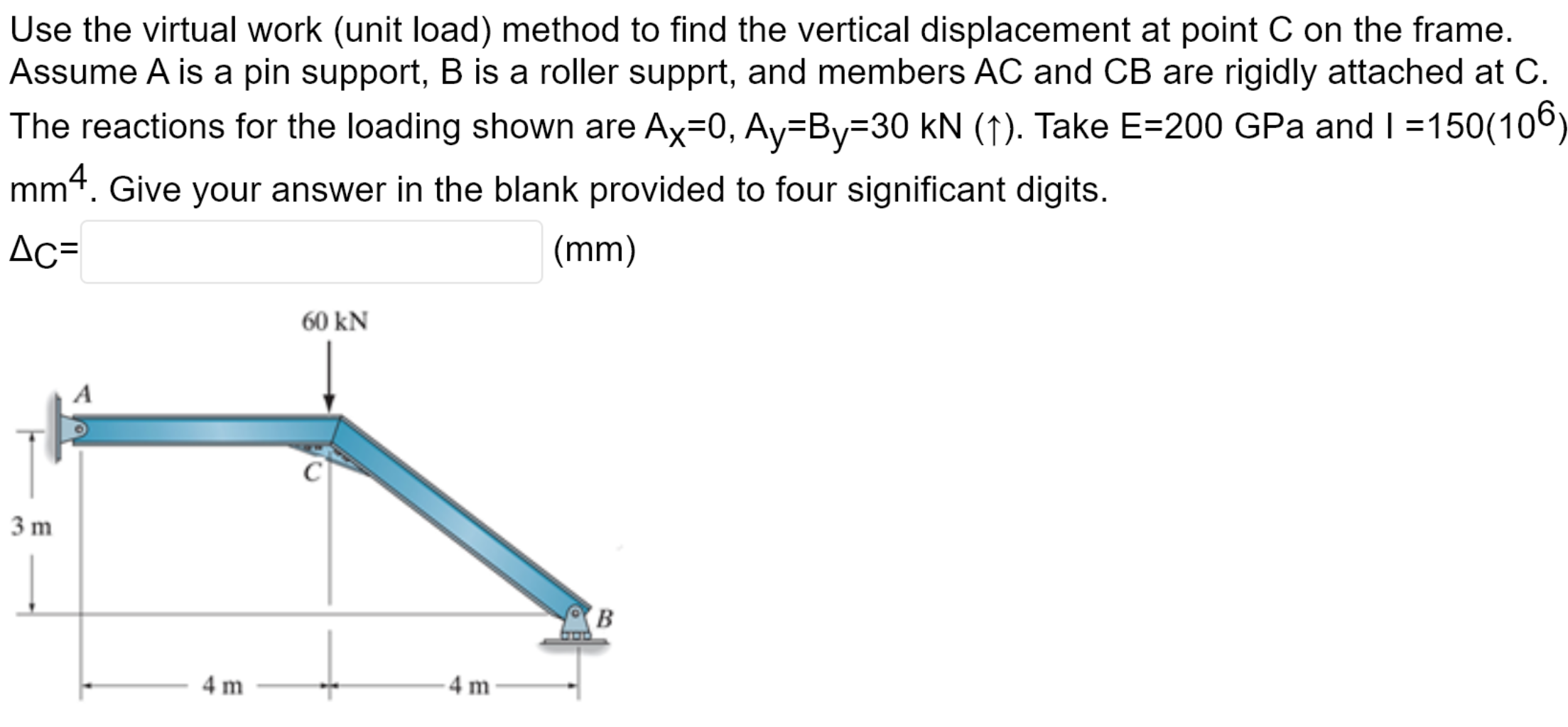 Solved Use the virtual work (unit load) method to find the | Chegg.com