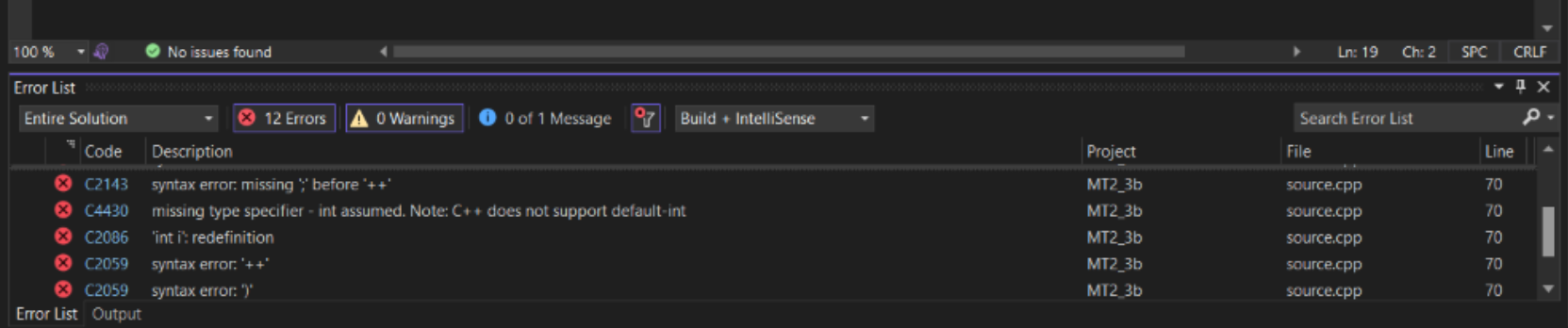 Solved I'm getting errors in my C++ program shown below. Can | Chegg.com