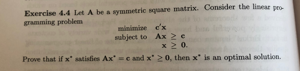 Solved Exercise 4.4 Let A be a symmetric square matrix. | Chegg.com