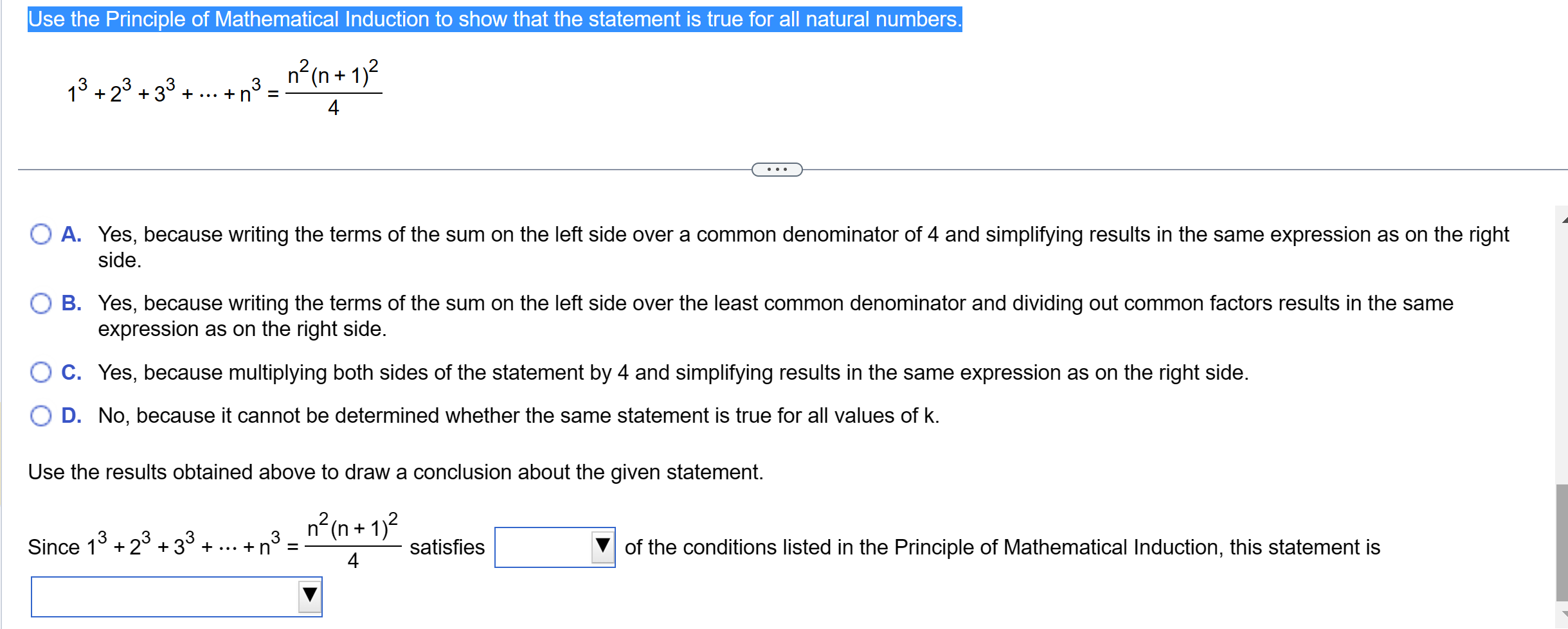 Solved Use the Principle of Mathematical Induction to show | Chegg.com