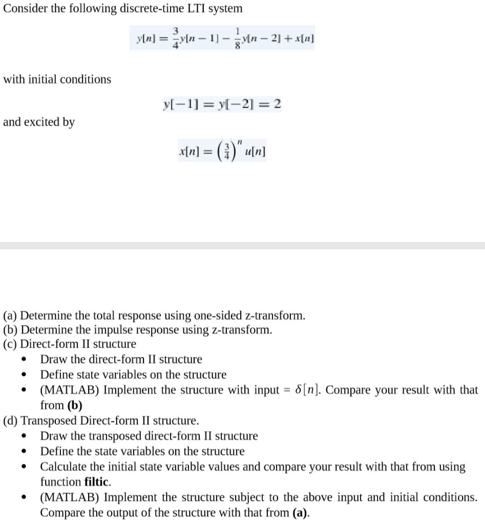 Solved Consider the following discrete-time LTI system y[n] | Chegg.com