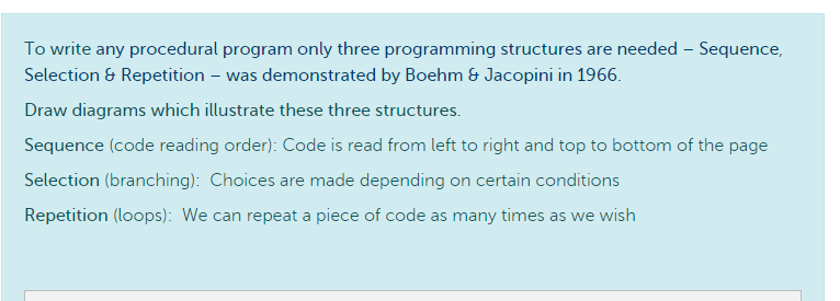 Solved To write any procedural program only three | Chegg.com