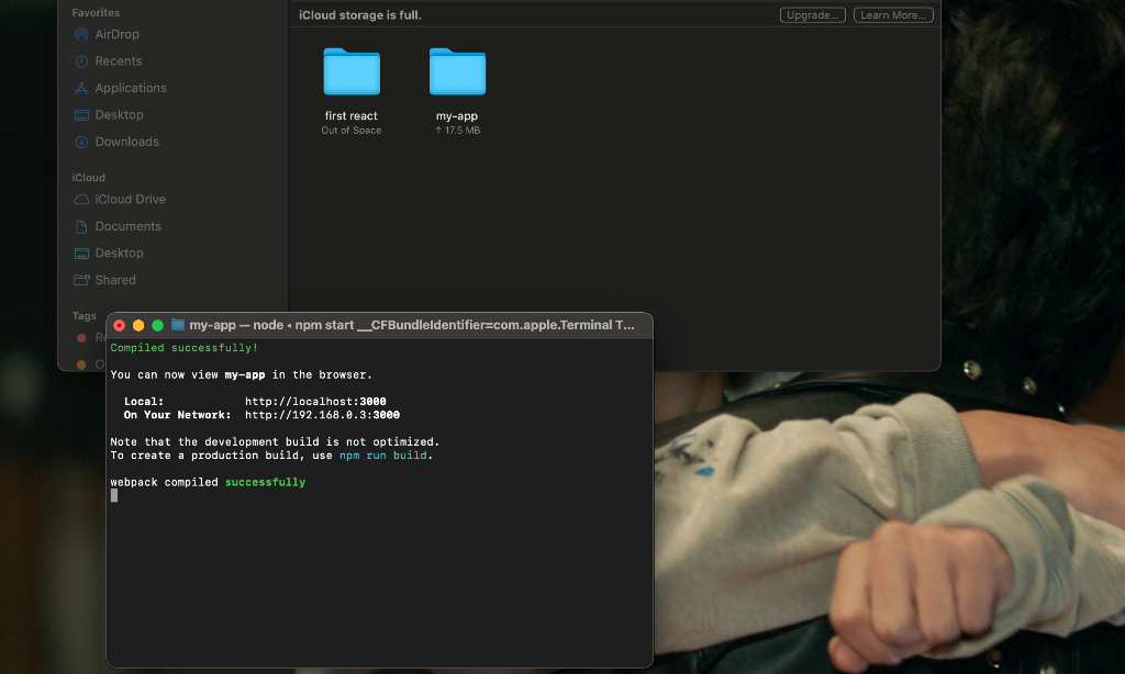 Solved im trying to learn react I download all the things I | Chegg.com