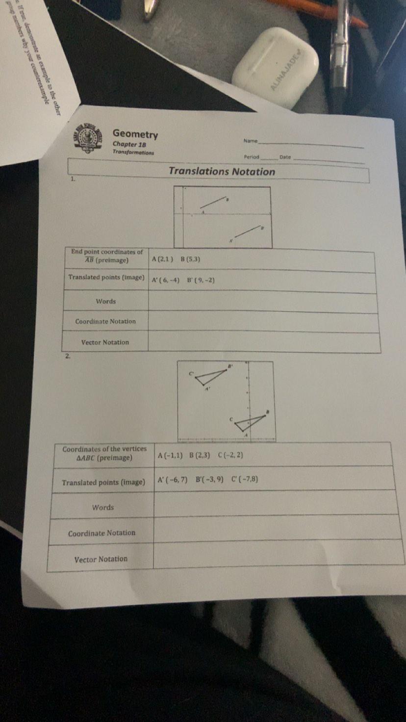 4 Given Point A X Y In Coordinate Notation A If