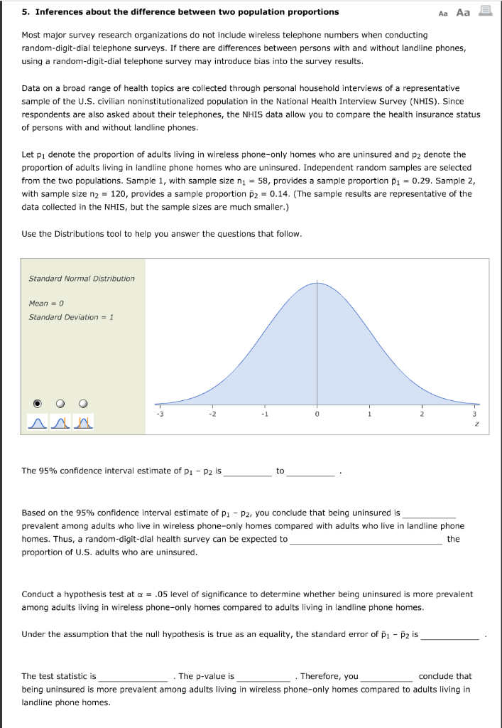 Solved 5. Inferences about the difference between two | Chegg.com
