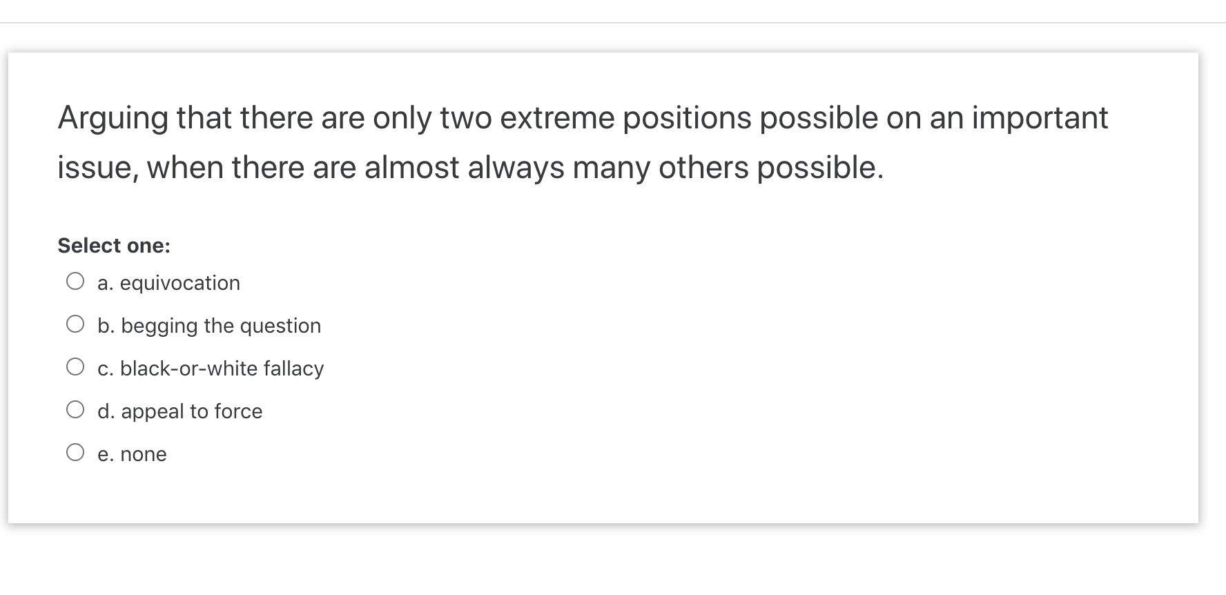 Solved Arguing that there are only two extreme positions | Chegg.com