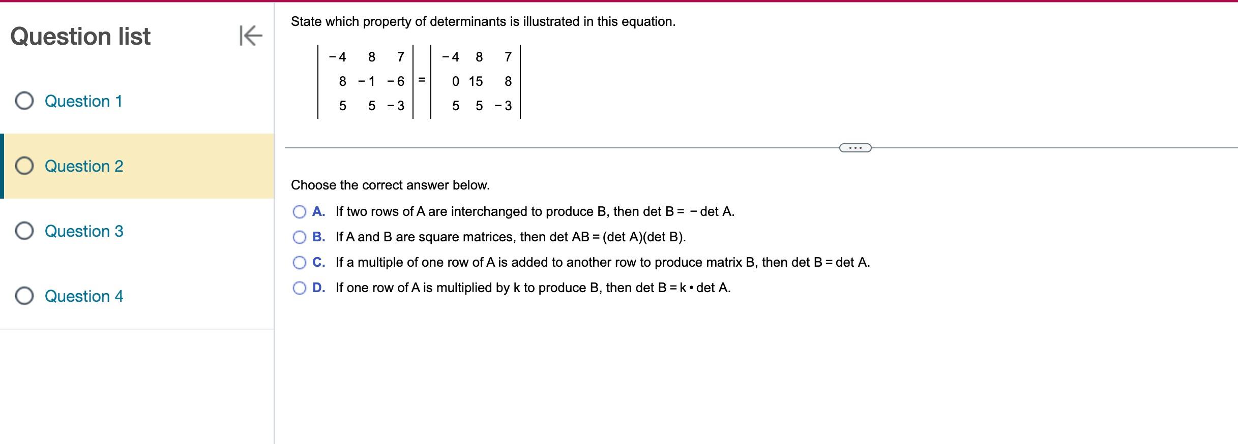 Solved Question list Question 1 | Chegg.com