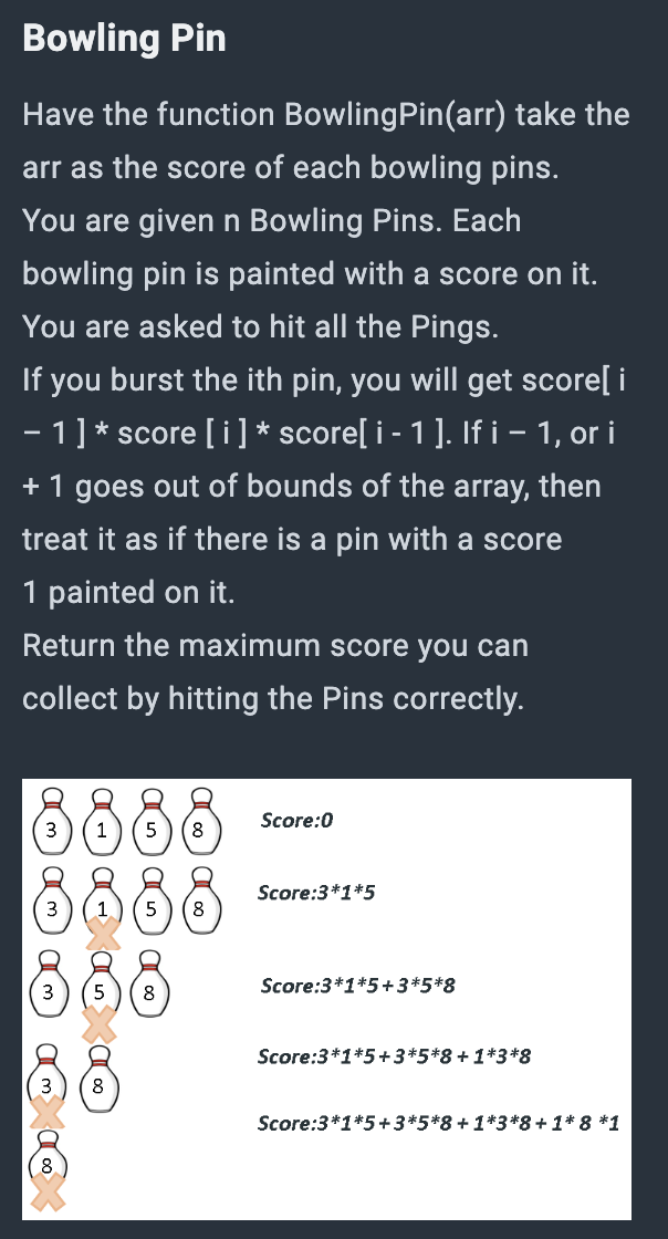 Solved Have the function BowlingPin(arr) take the arr as the | Chegg.com
