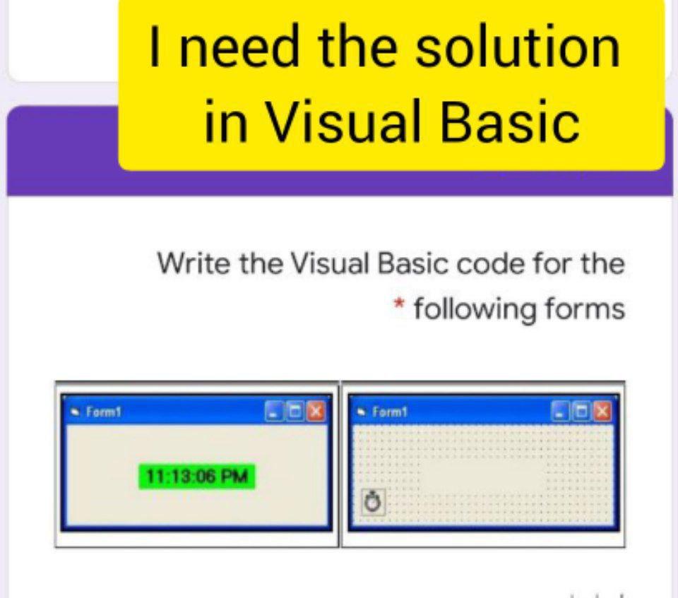 Solved I need the solution in Visual Basic Write the Visual | Chegg.com