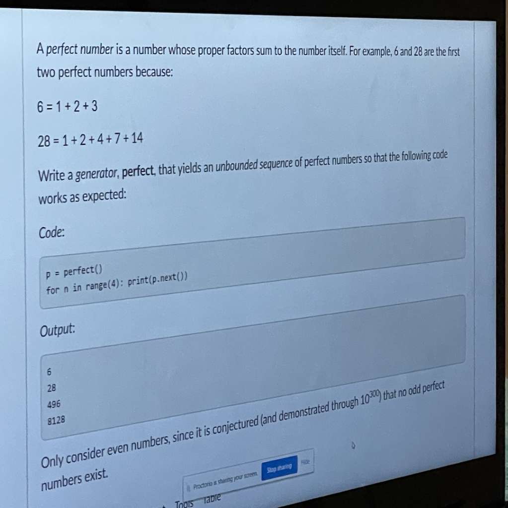Solved A perfect number is a number whose proper factors sum | Chegg.com