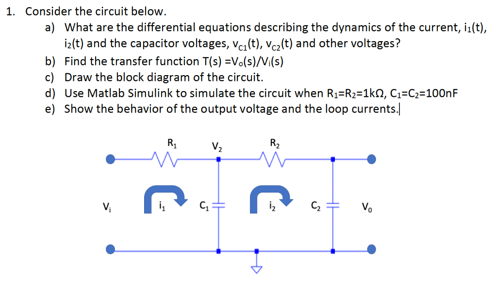 Solved 1. Consider the circuit below a) What are the | Chegg.com