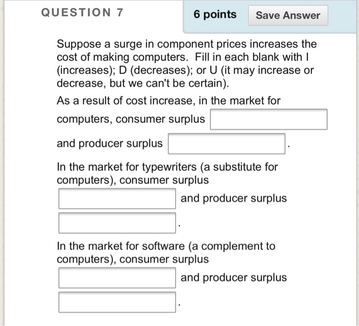 Solved QUESTION 7 6 points Save Answer Suppose a surge in | Chegg.com Solved QUESTION 7 6 points Save Answer Suppose a surge in | Chegg.com