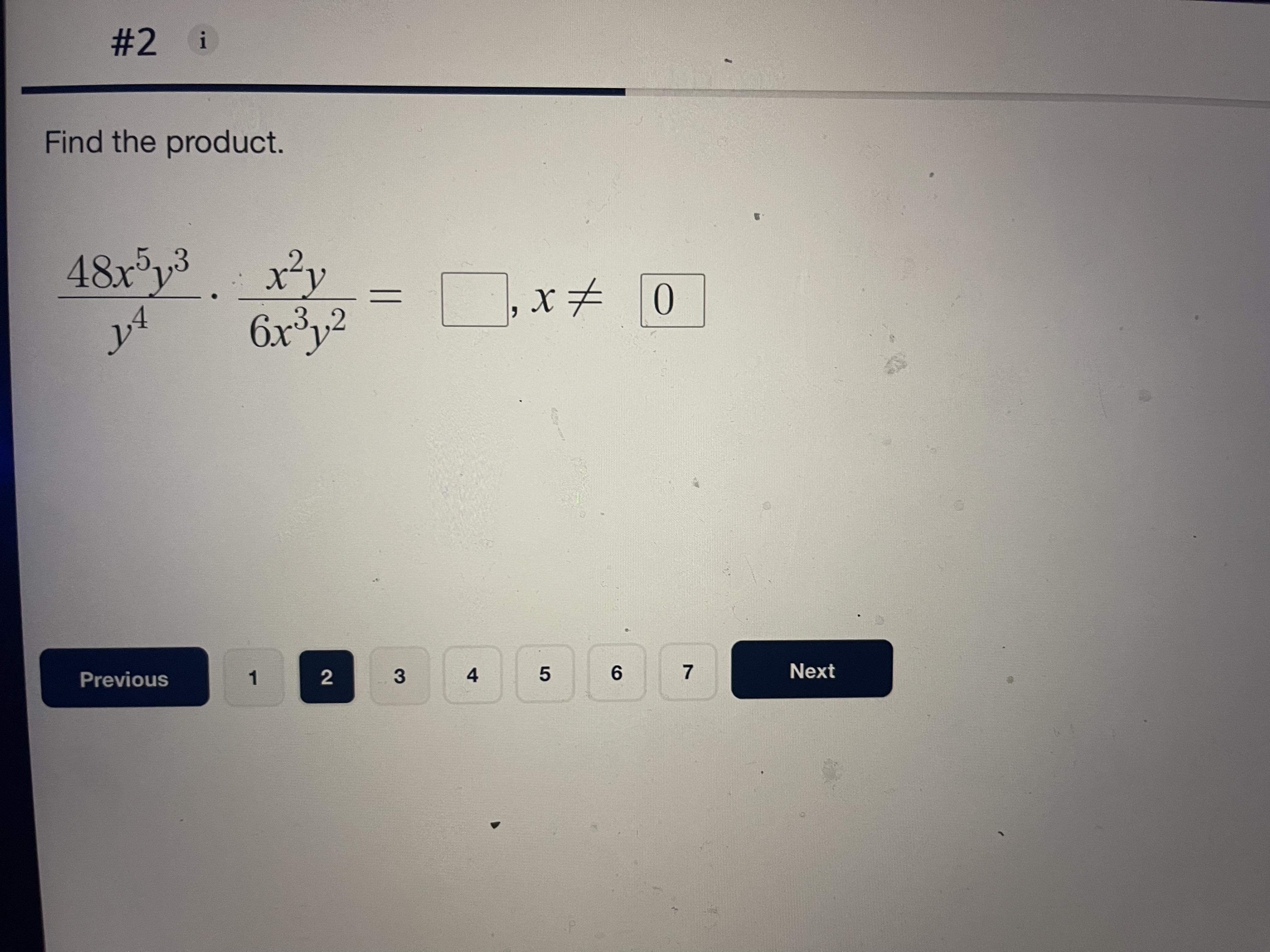 Solved Find the product. y448x5y3⋅6x3y2x2y= | Chegg.com