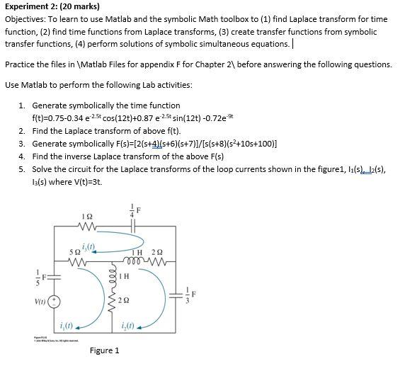 Solved Experiment 2: (20 marks) Objectives: To learn to use | Chegg.com