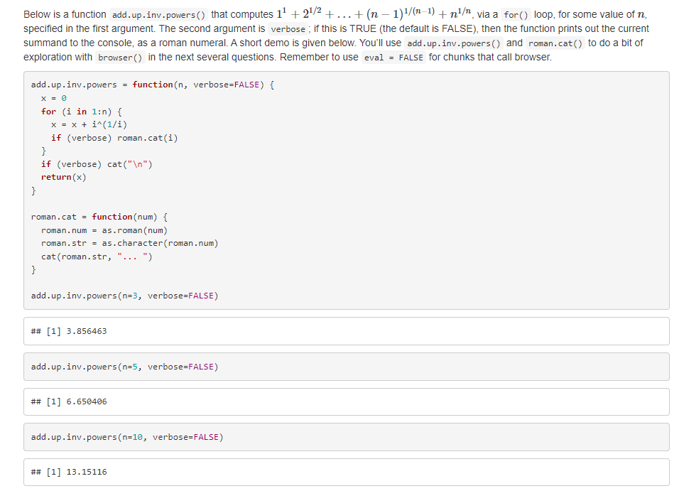 Solved Copy and paste the definition of add.up.inv.powers() | Chegg.com