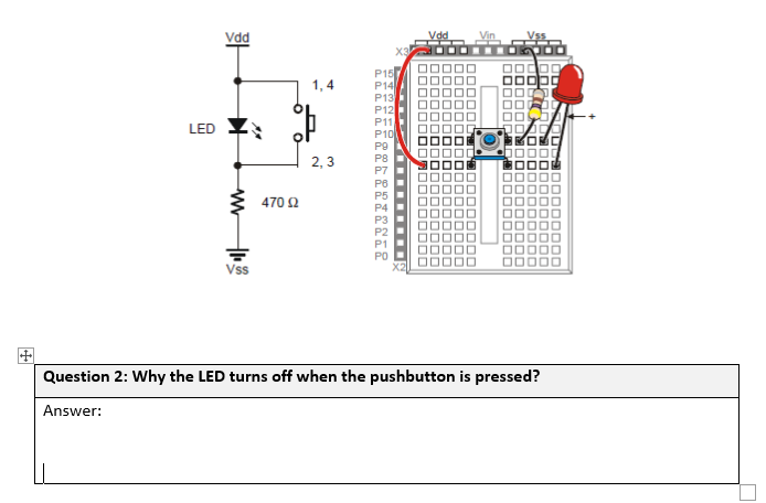 Solved Lab exercise no. 2: Using Digital Input (Pushbuttons) | Chegg.com