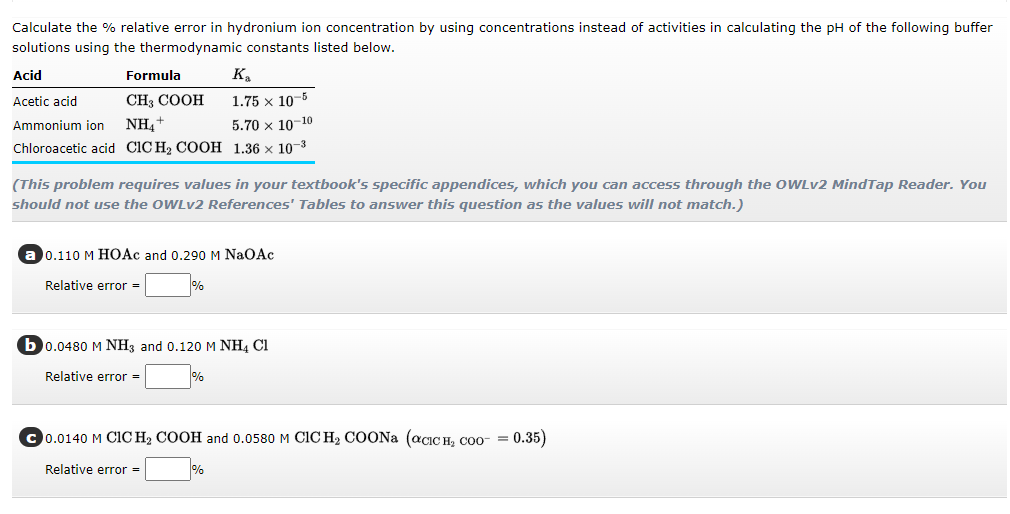 Solved Calculate the % relative error in hydronium ion | Chegg.com
