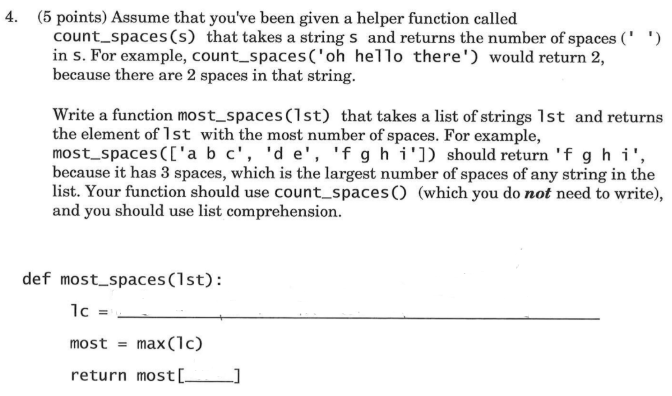 Solved 4. (5 points) Assume that you've been given a helper | Chegg.com
