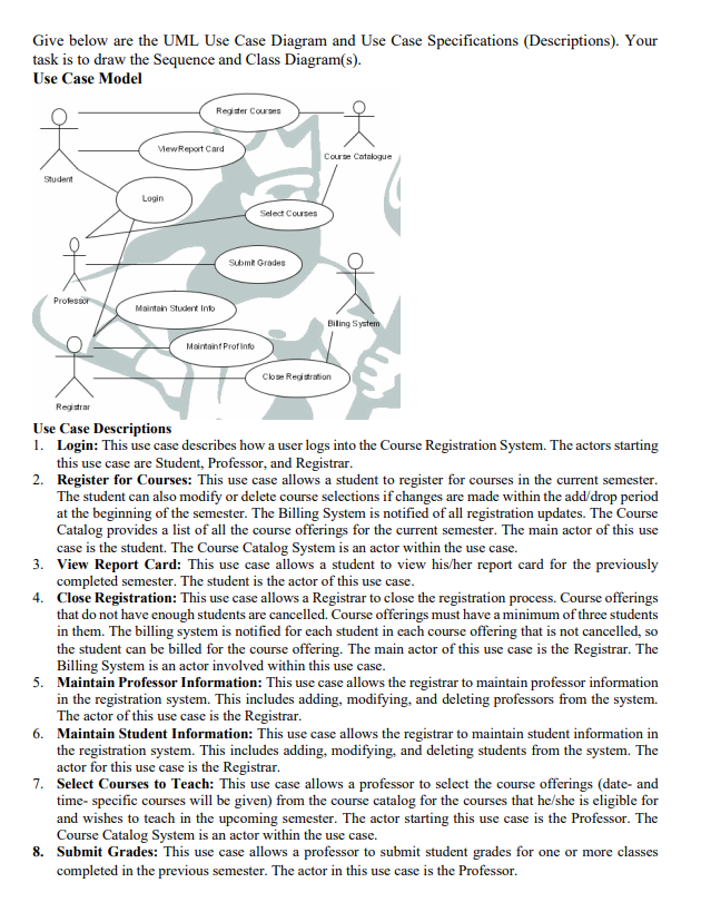 Solved Software Engineering Assignment. Case and Sequence | Chegg.com