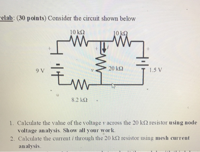 Solved elab: (30 points) Consider the circuit shown below 10 | Chegg.com