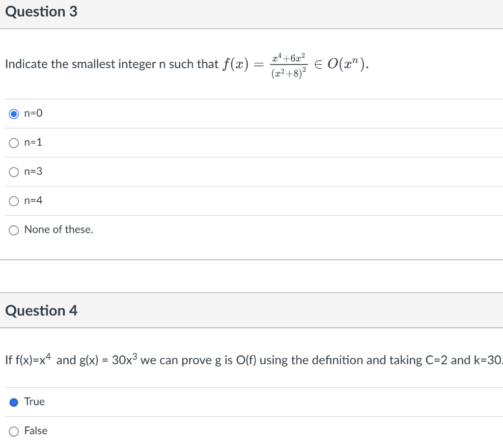 Solved Indicate the smallest integer n such that | Chegg.com