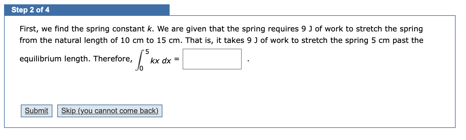 Solved A spring has a natural length of 10 cm. It takes 9 ) | Chegg.com