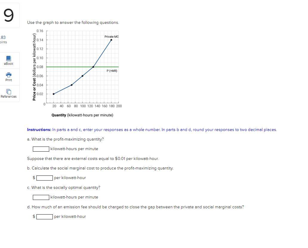 Solved 9 Use the graph to answer the following questions. | Chegg.com