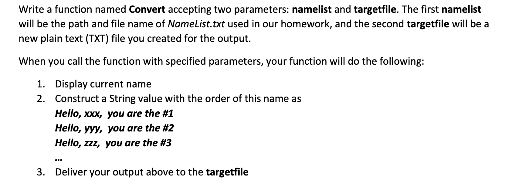 Solved Write a function named Convert accepting two | Chegg.com