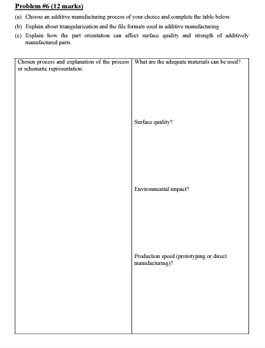 Solved Problem \#6 (12 marks) (a) Choose an additive | Chegg.com Solved Problem \#6 (12 marks) (a) Choose an additive | Chegg.com