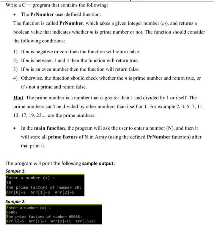 Solved Write a C++ program that contains the following: • | Chegg.com