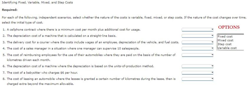Solved For each of the following, independent scenarios, | Chegg.com