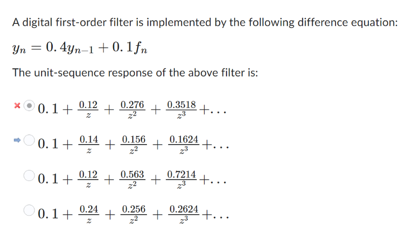 Solved So The Unit Sequence Response Of The Given Filter Is 3763