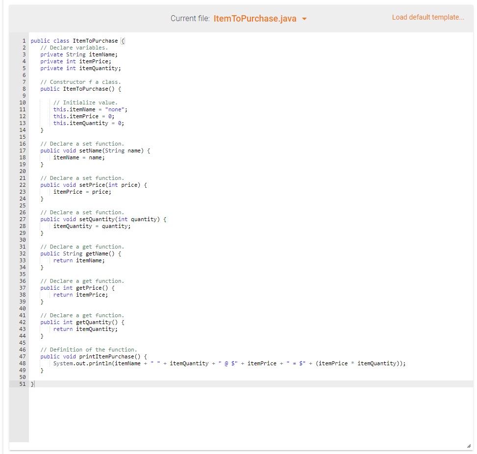 Solved So this is part 2 to a previous lab. This is code | Chegg.com
