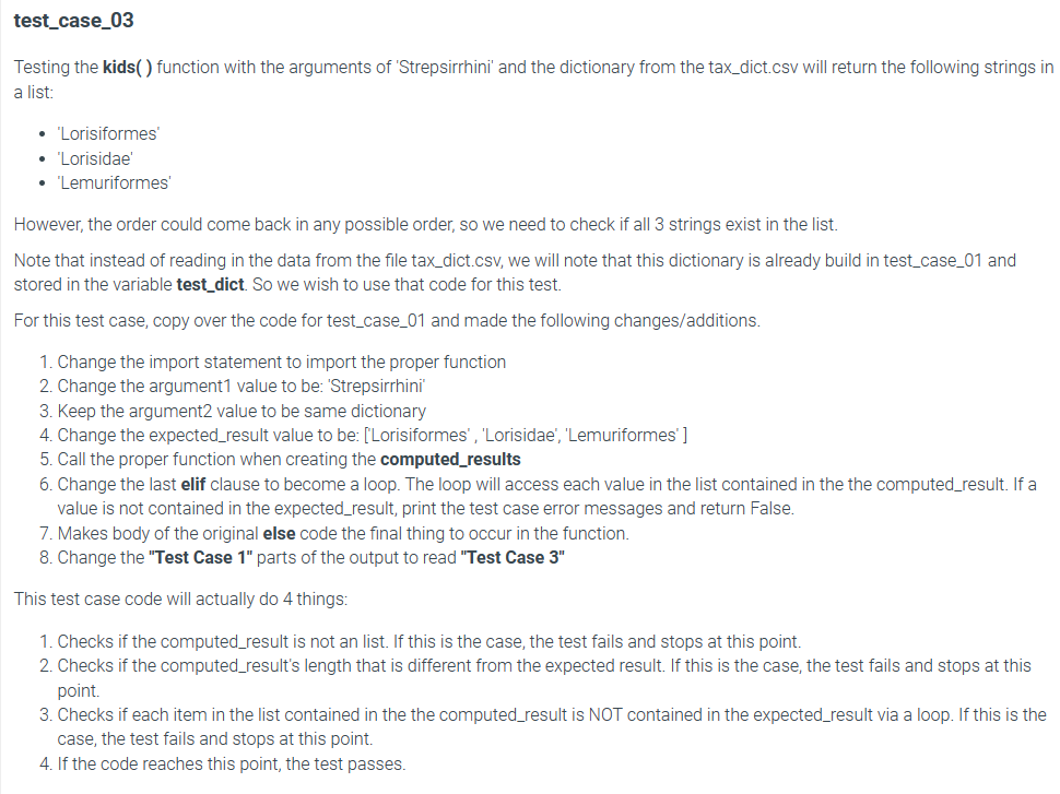 Solved test_case_01 For the first test case function, named: | Chegg.com