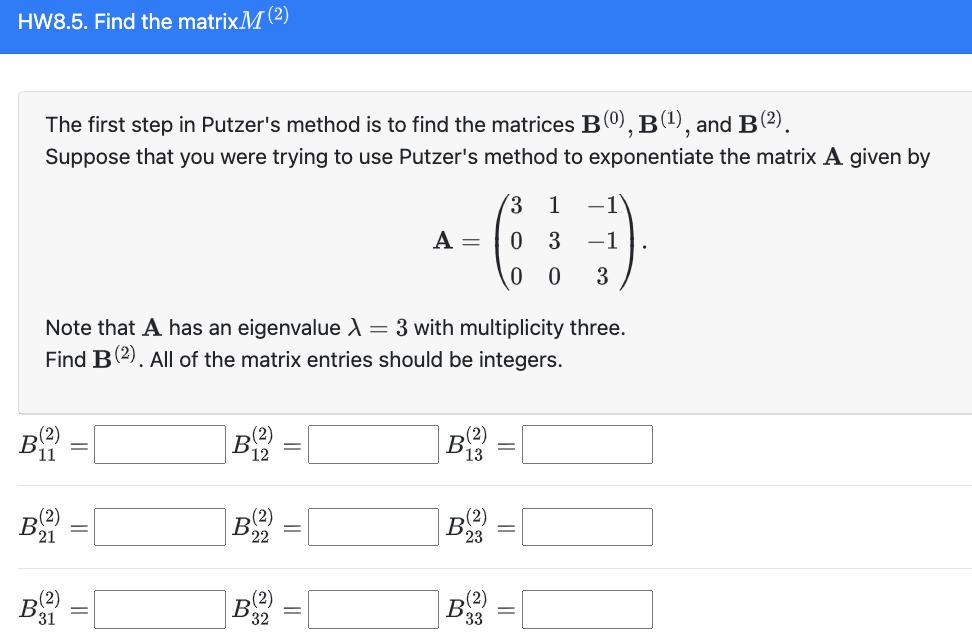 Solved The first step in Putzer's method is to find the | Chegg.com