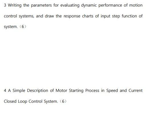 Solved 3 Writing the parameters for evaluating dynamic | Chegg.com