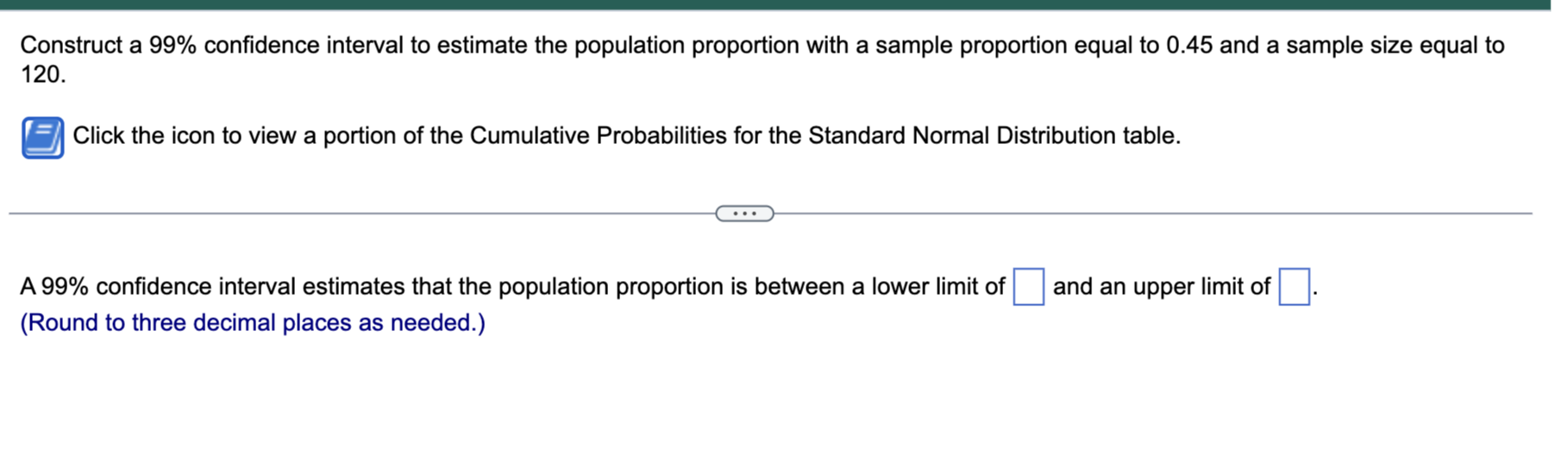 Solved Construct a 99% confidence interval to estimate the | Chegg.com