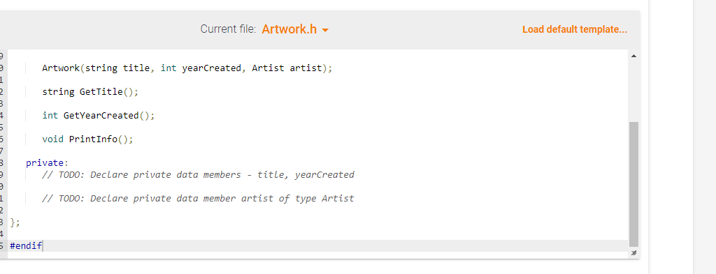 Solved 7.25 LAB: Artwork label (classes/constructors) Given | Chegg.com