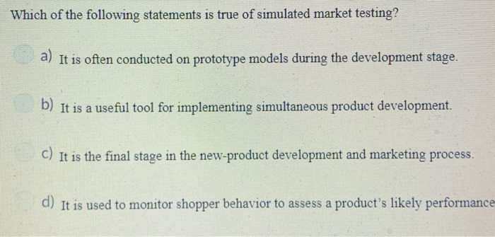 Solved Which of the following statements is true of | Chegg.com