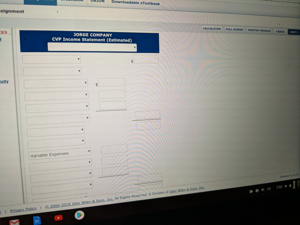 Solved ent CALCULATOR FULL SCREEN PRINTER VERSION BACK NEXT | Chegg.com