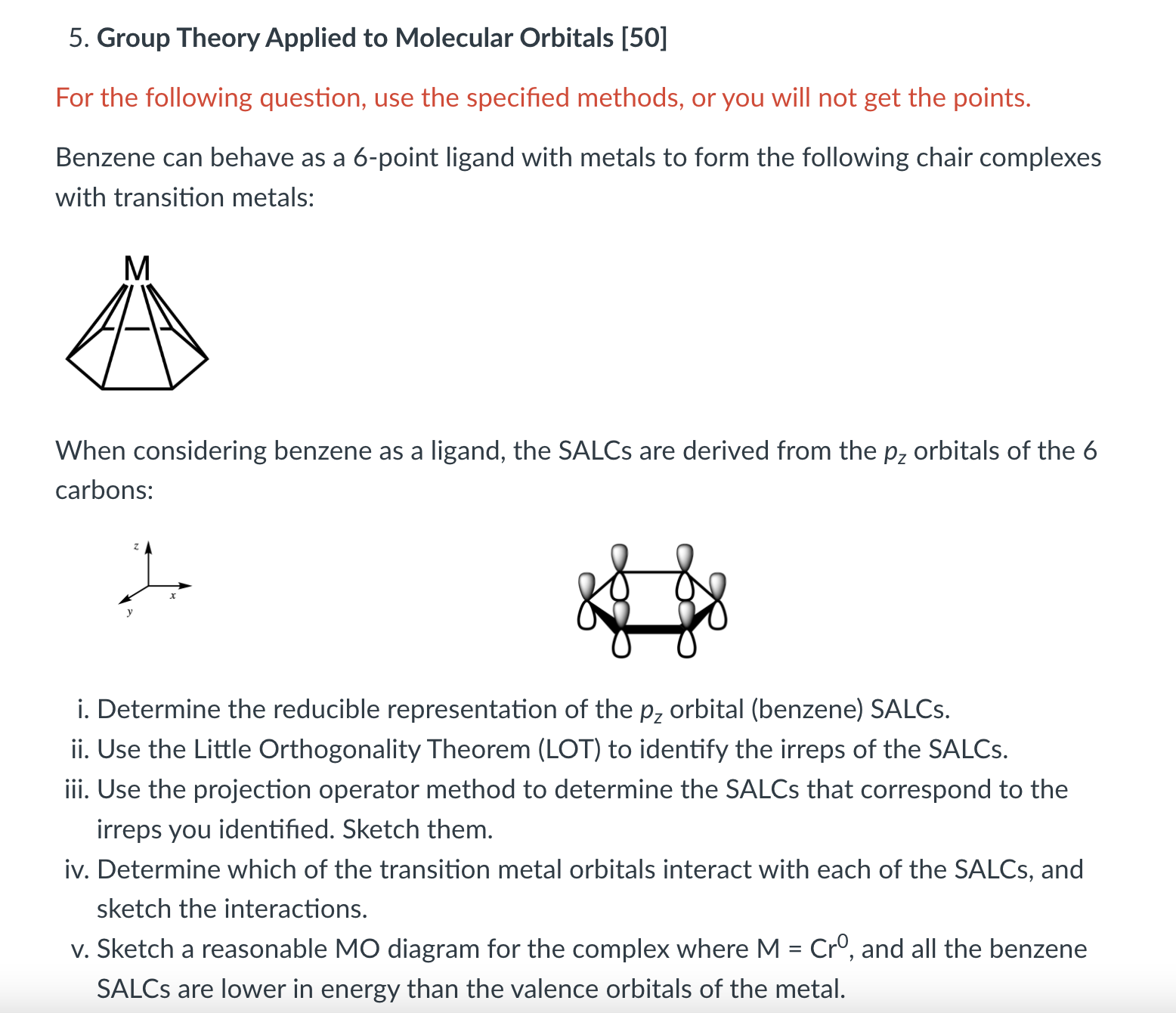 Solved 5. ﻿Group Theory Applied to Molecular Orbitals | Chegg.com