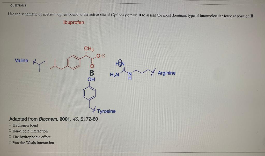 Solved QUESTIONS Use the schematic of acetaminophen bound to | Chegg.com