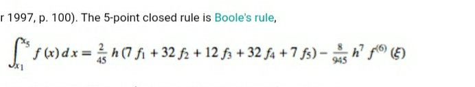 Solved r 1997, p. 100). The 5-point closed rule is Boole's | Chegg.com